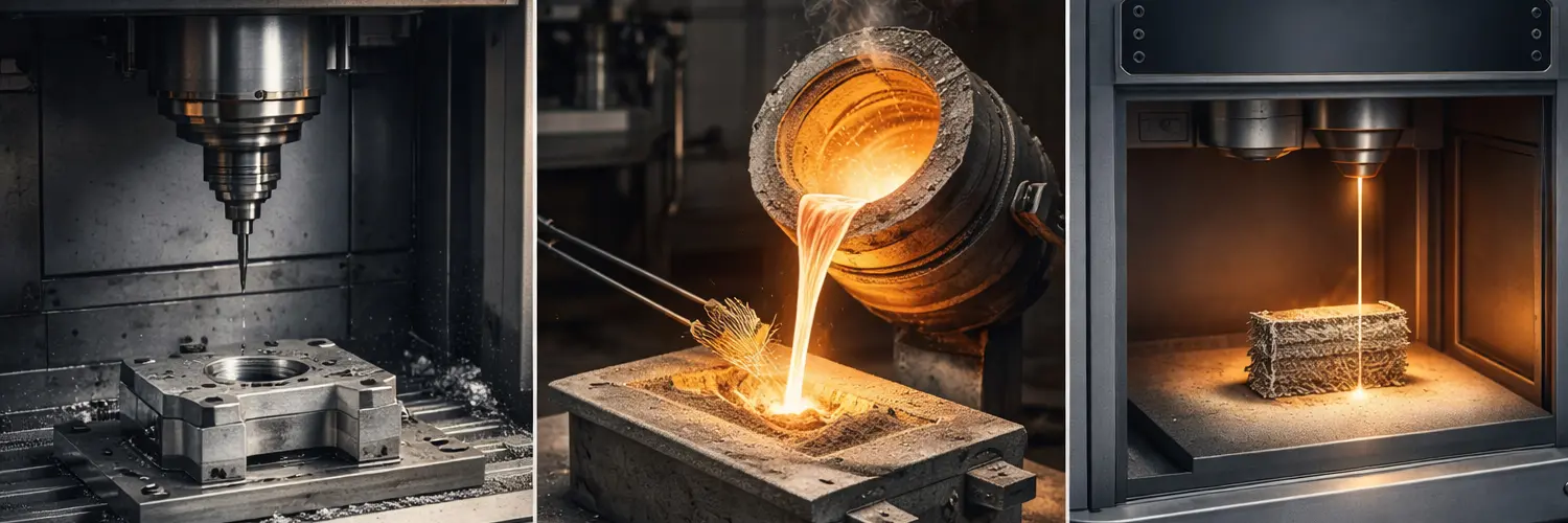 CNC vs Casting vs Metal AM: How We Choose the Best Manufacturing Metho